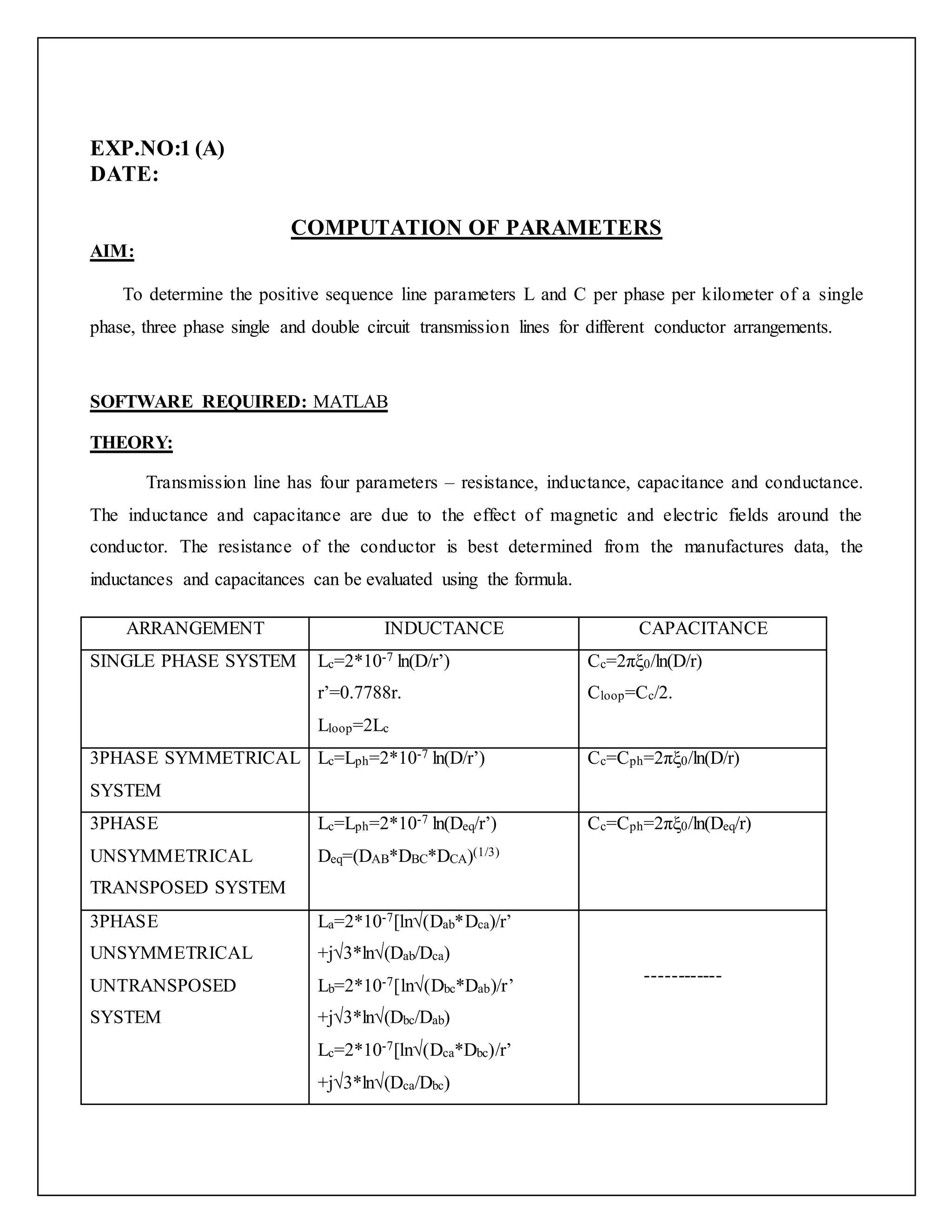 Power System Simulation Laboratory Manual | DOCX
