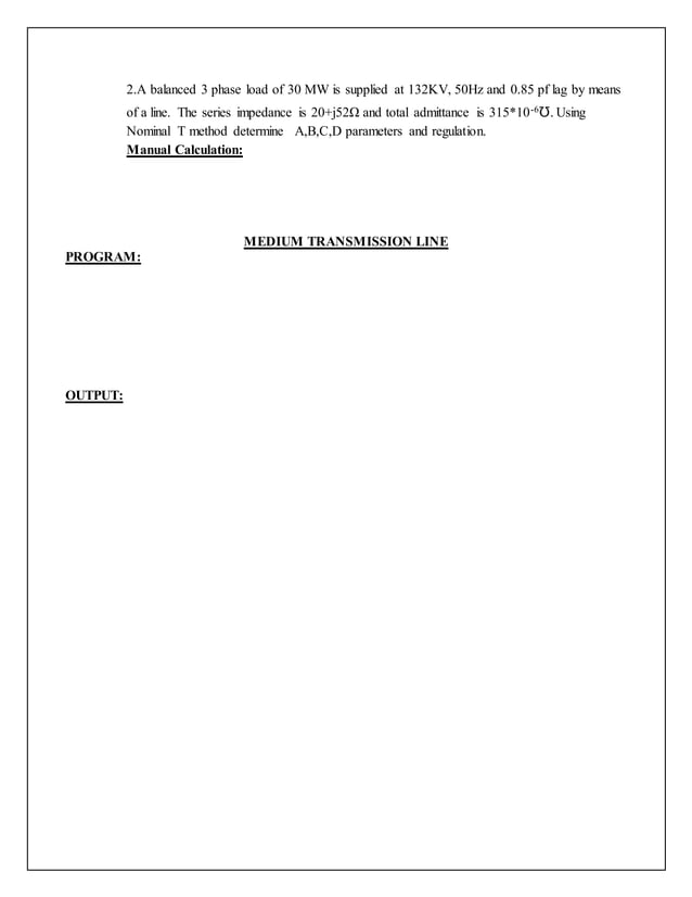 Power System Simulation Laboratory Manual | DOCX | Computer Software and Applications | Computing