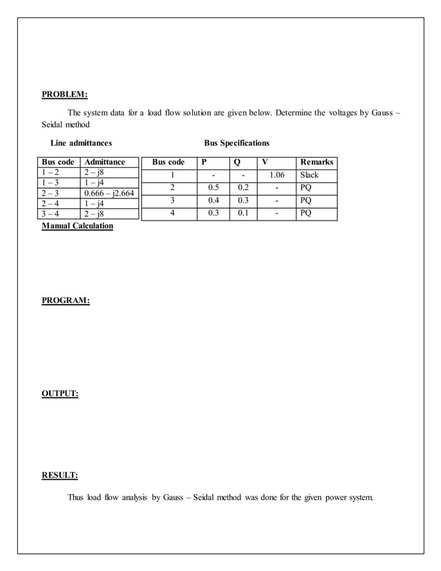Power System Simulation Laboratory Manual | DOCX | Computer Software and Applications | Computing
