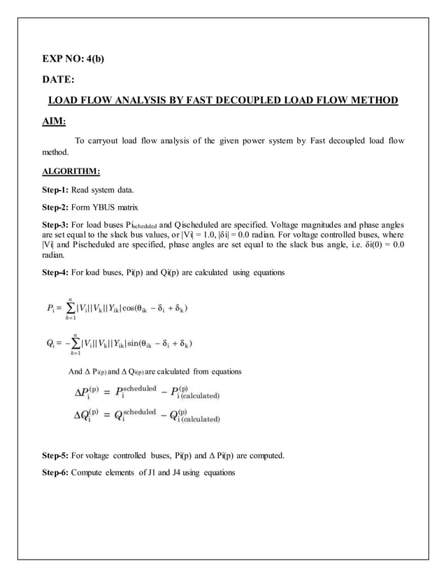 Power System Simulation Laboratory Manual | DOCX | Computer Software and Applications | Computing