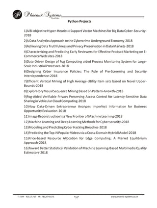 Python projects in chennai | PDF