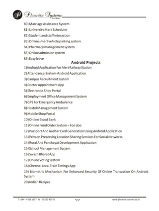 Python projects in chennai | PDF