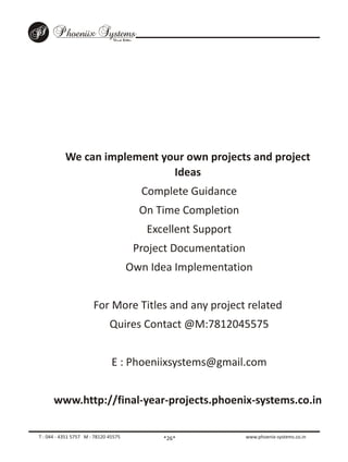 Python projects in chennai | PDF