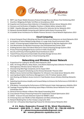 msc projects in chennai | PDF