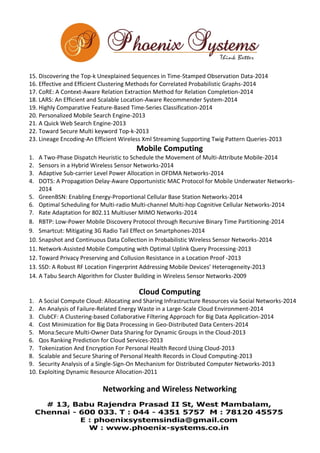 msc projects in chennai | PDF