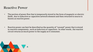 COMPENSATION OF REACTIVE POWER | PPTX