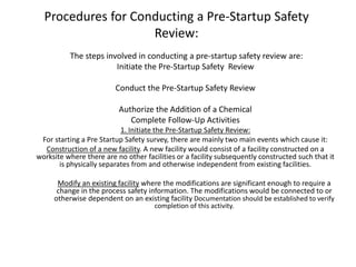 Prestartup Safety Review (PSSR) | PPTX