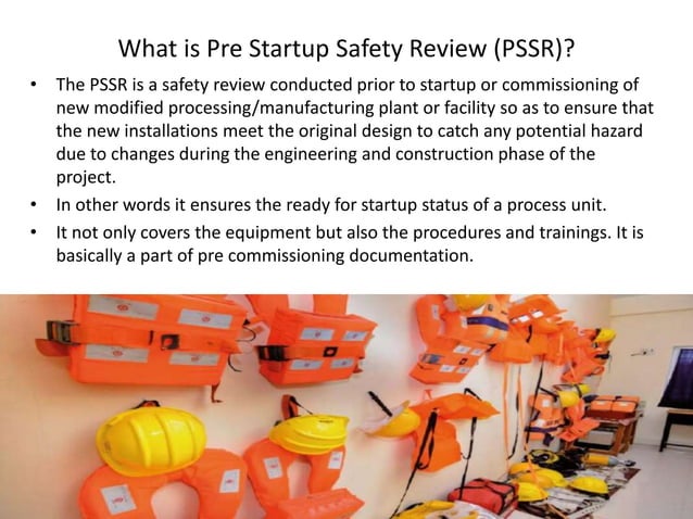 Prestartup Safety Review (PSSR) | PPTX