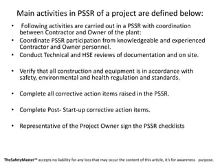 Prestartup Safety Review (PSSR) | PPTX