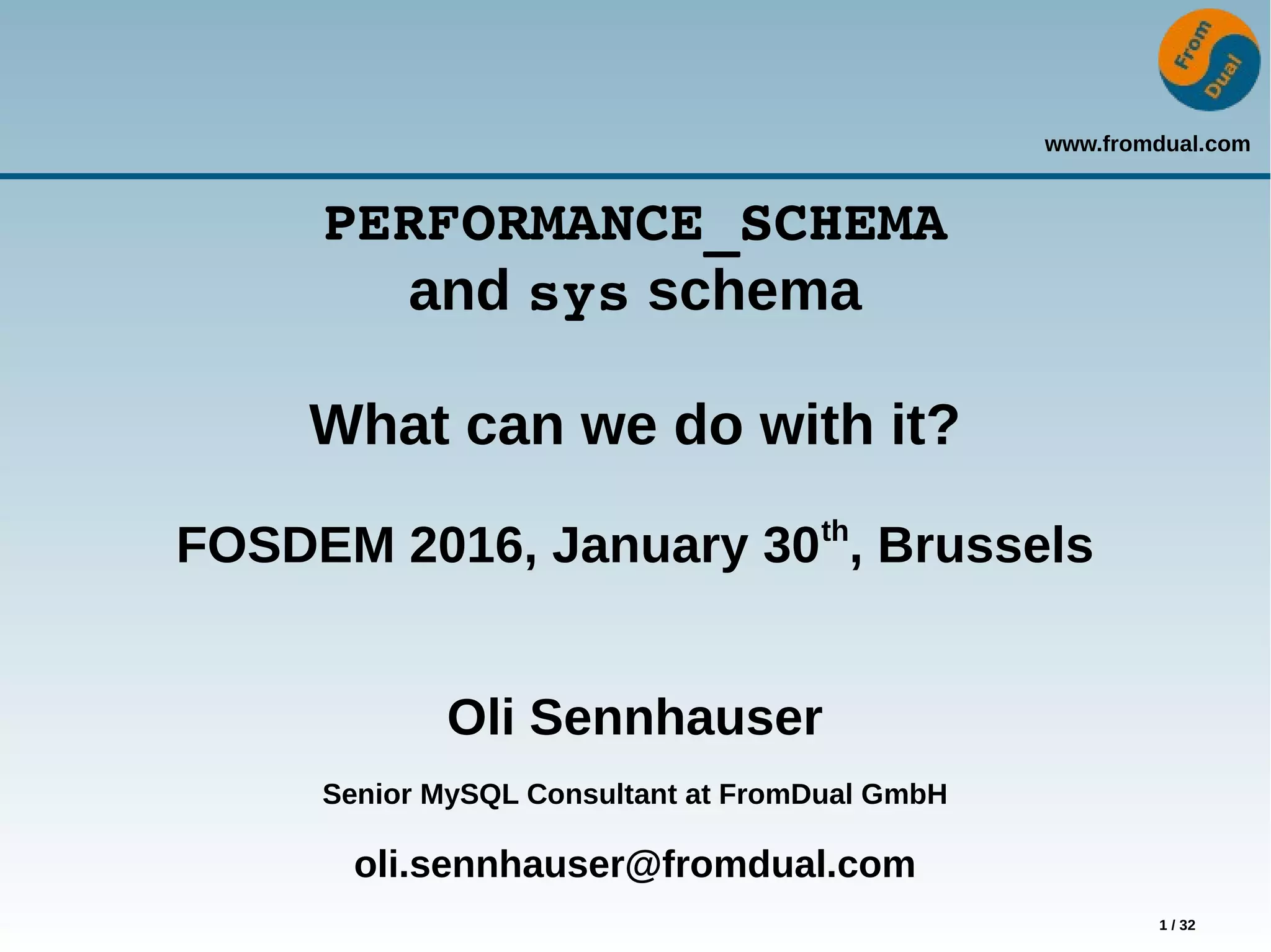 PERFORMANCE_SCHEMA and sys schema | PDF | Databases | Computer Software and Applications