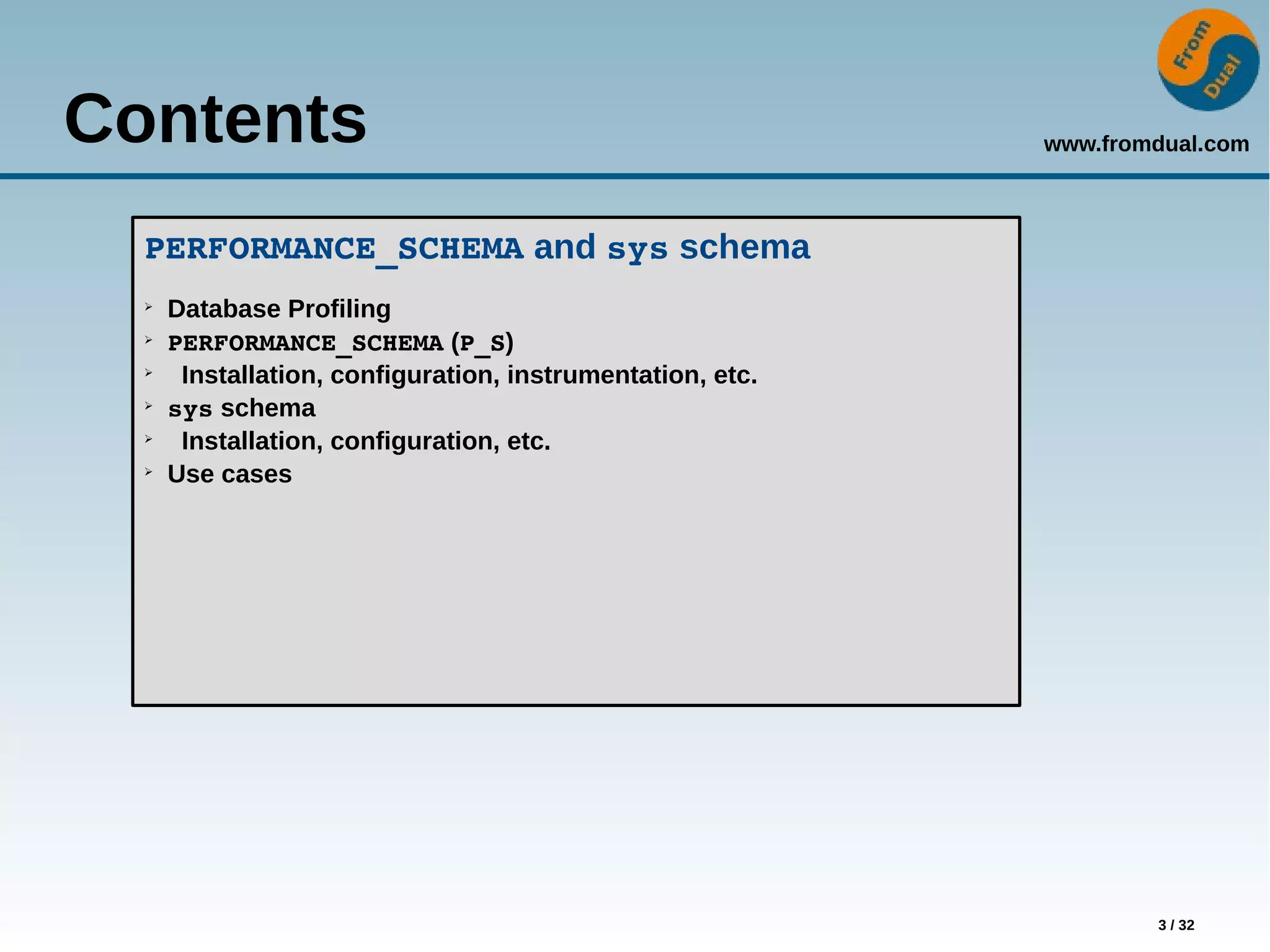 PERFORMANCE_SCHEMA and sys schema | PDF | Databases | Computer Software and Applications