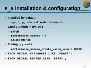 PERFORMANCE_SCHEMA and sys schema | PDF | Databases | Computer Software ...
