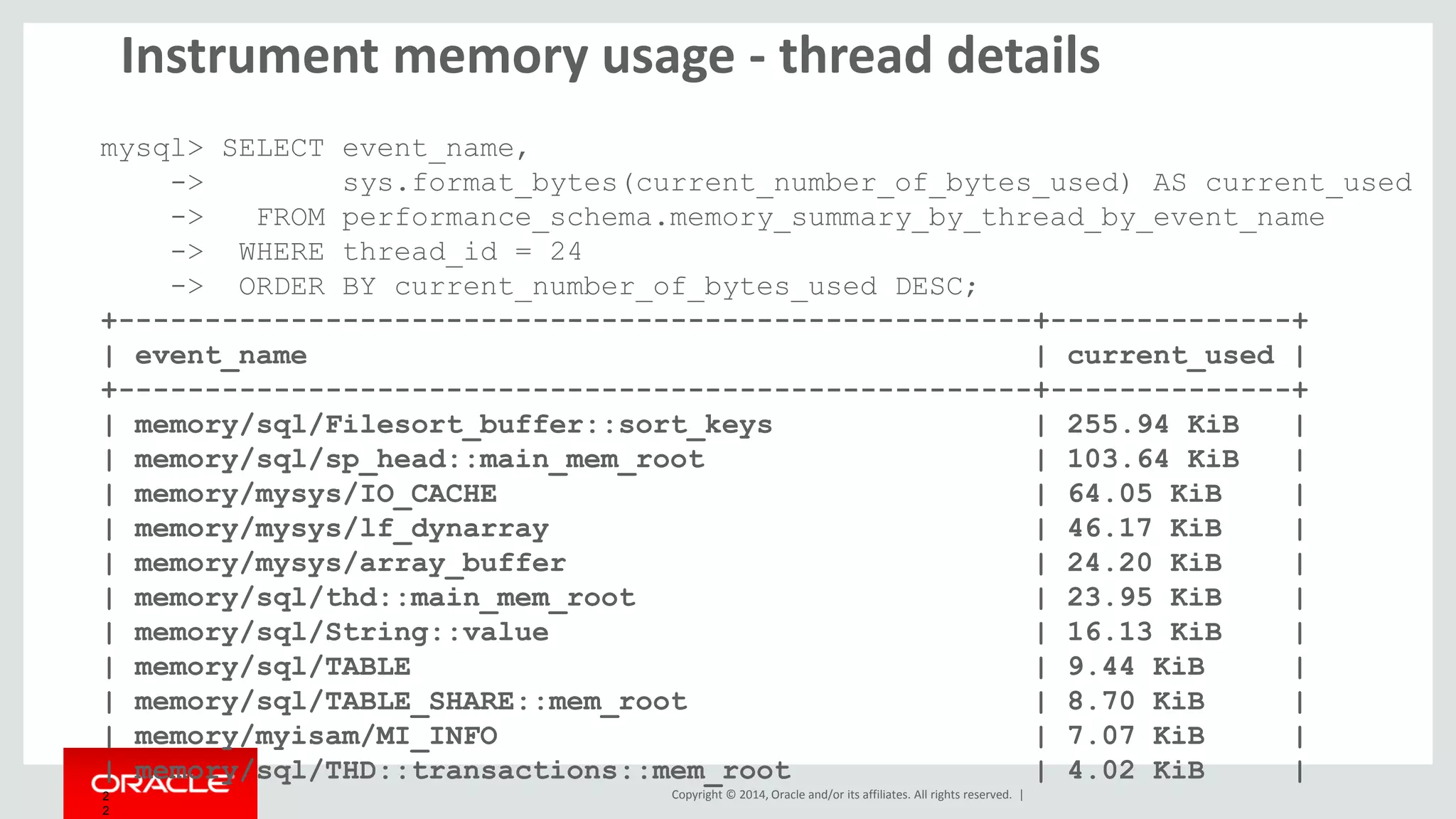 MySQL's Performance Schema, SYS Schema and Workbench Integration | PDF