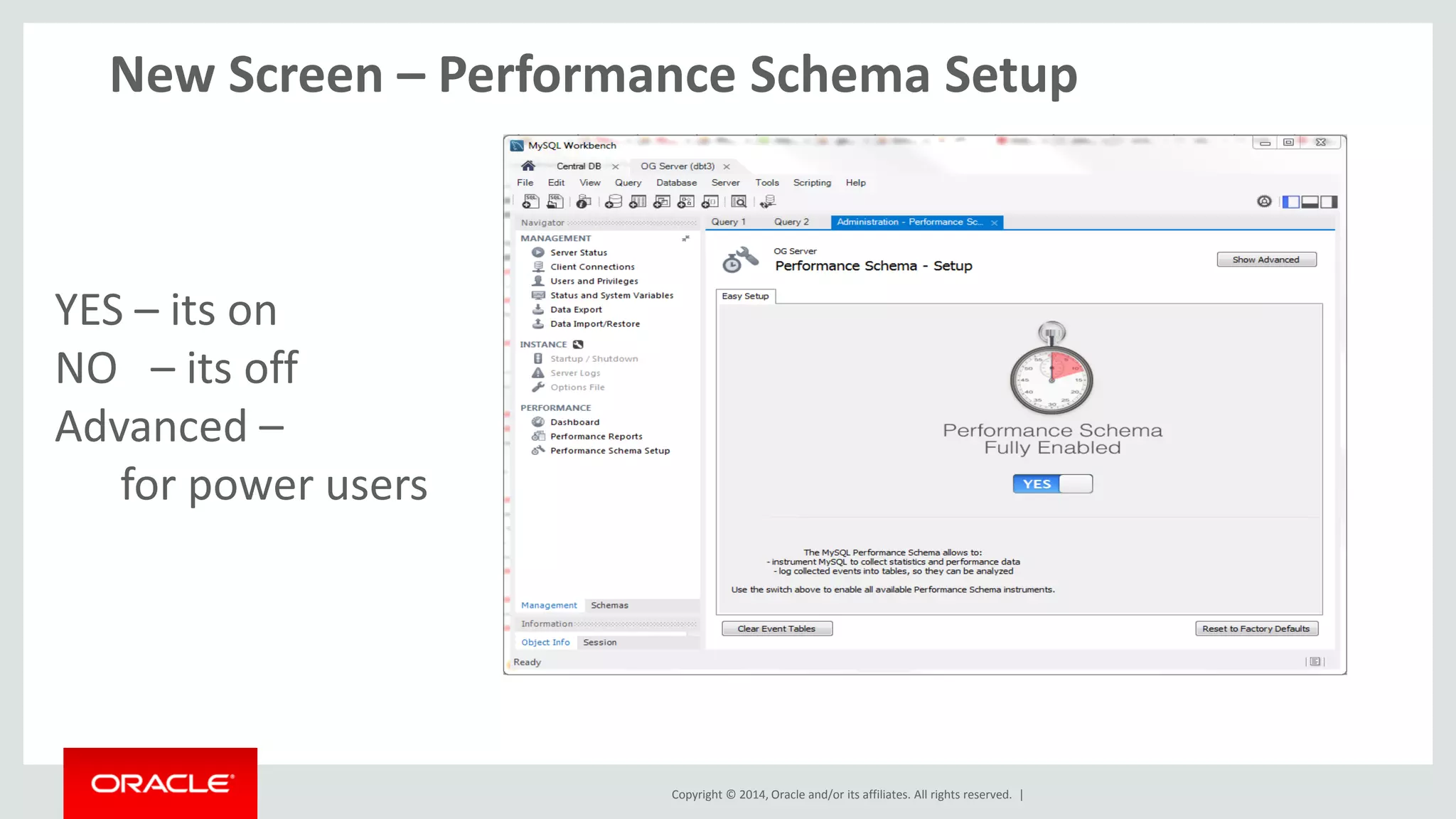MySQL's Performance Schema, SYS Schema and Workbench Integration | PDF