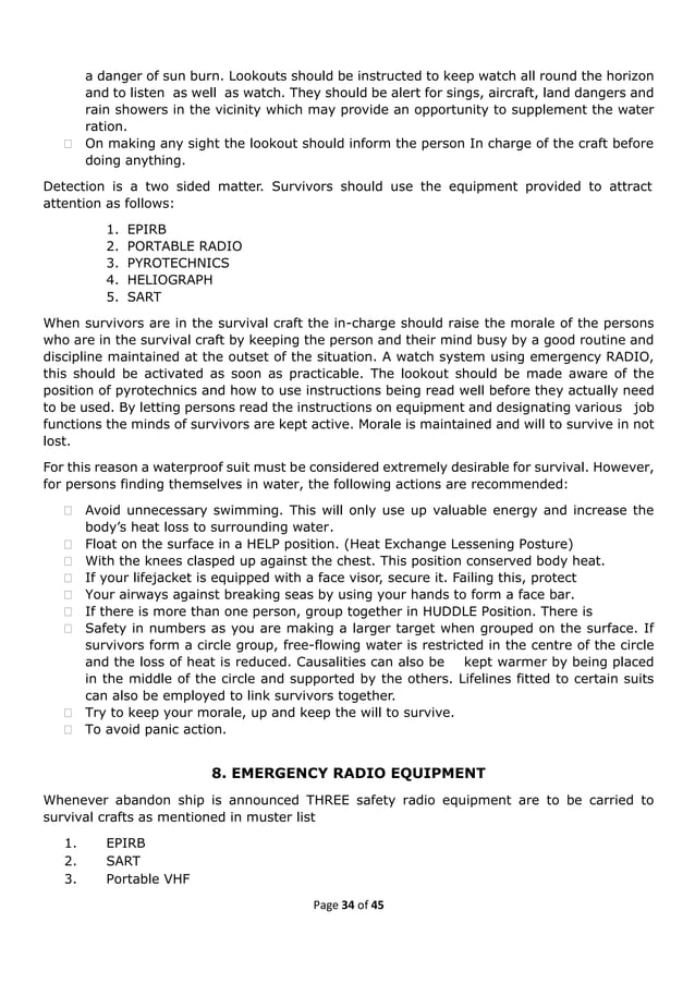 Personal Survival Techniques(PST) | PDF