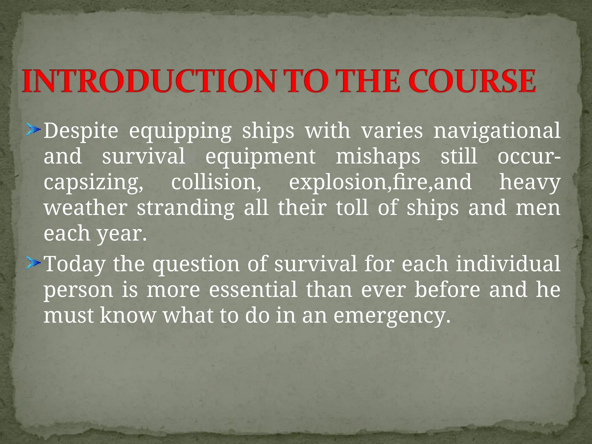 PST.ppt anchor drop failure, emergencies | PPT