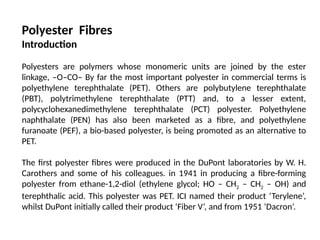 Chemistry of Polyester Fiber for Textiles | PPTX