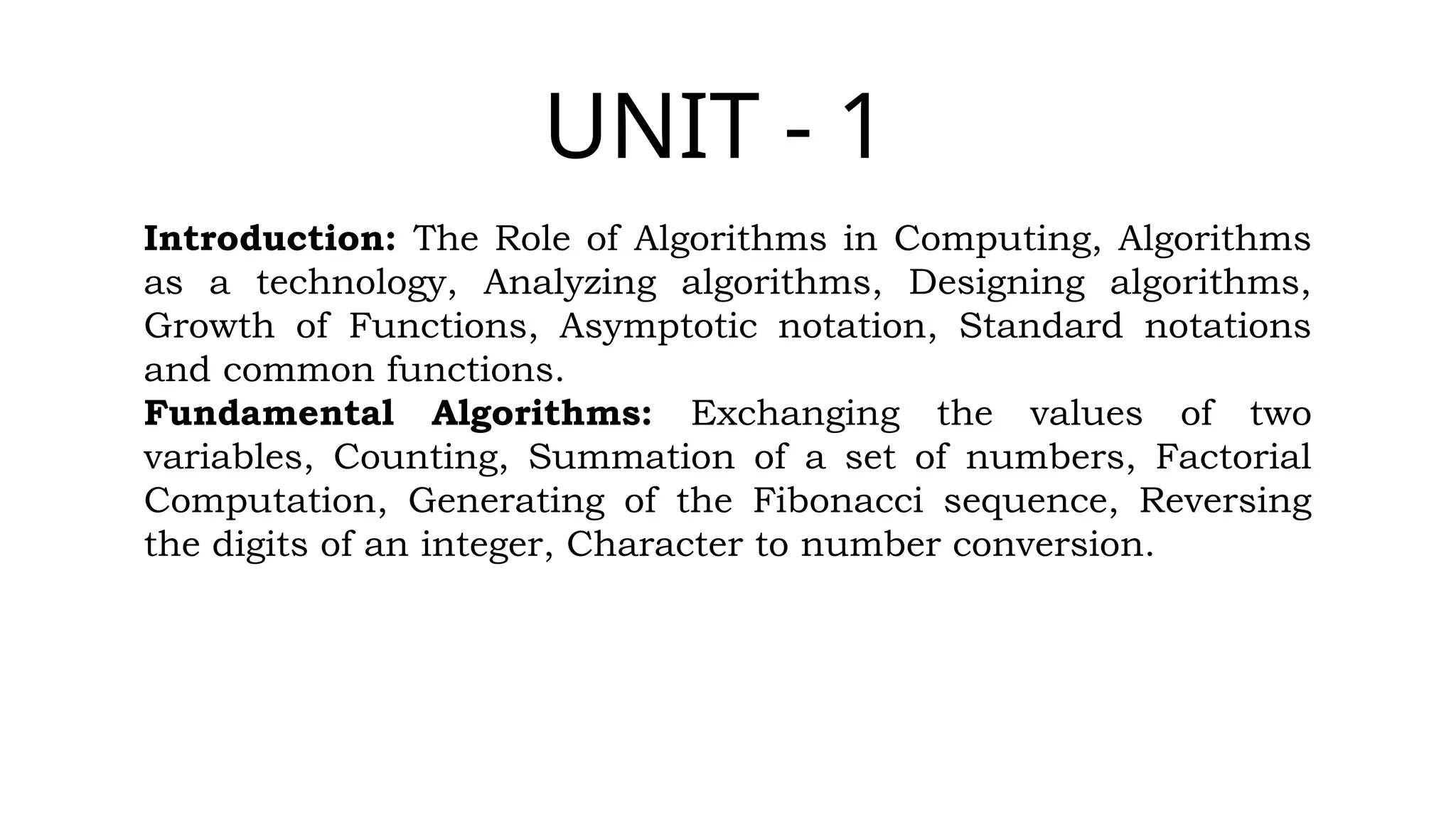 Problem Solving Techniques Notes For Unit 1 Ppt Computer Software And Applications Computing