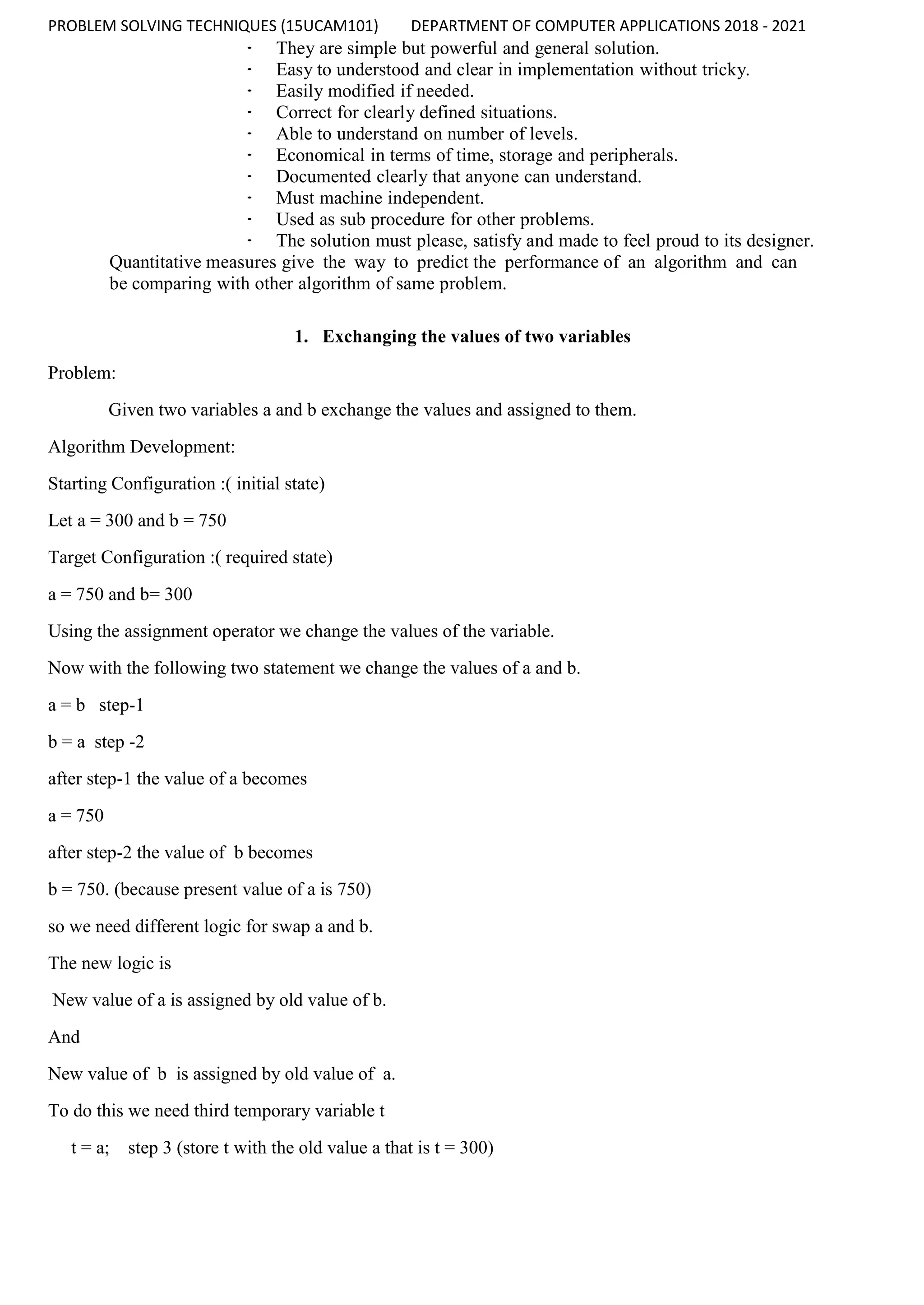 PROBLEM SOLVING TECHNIQUES | DOC