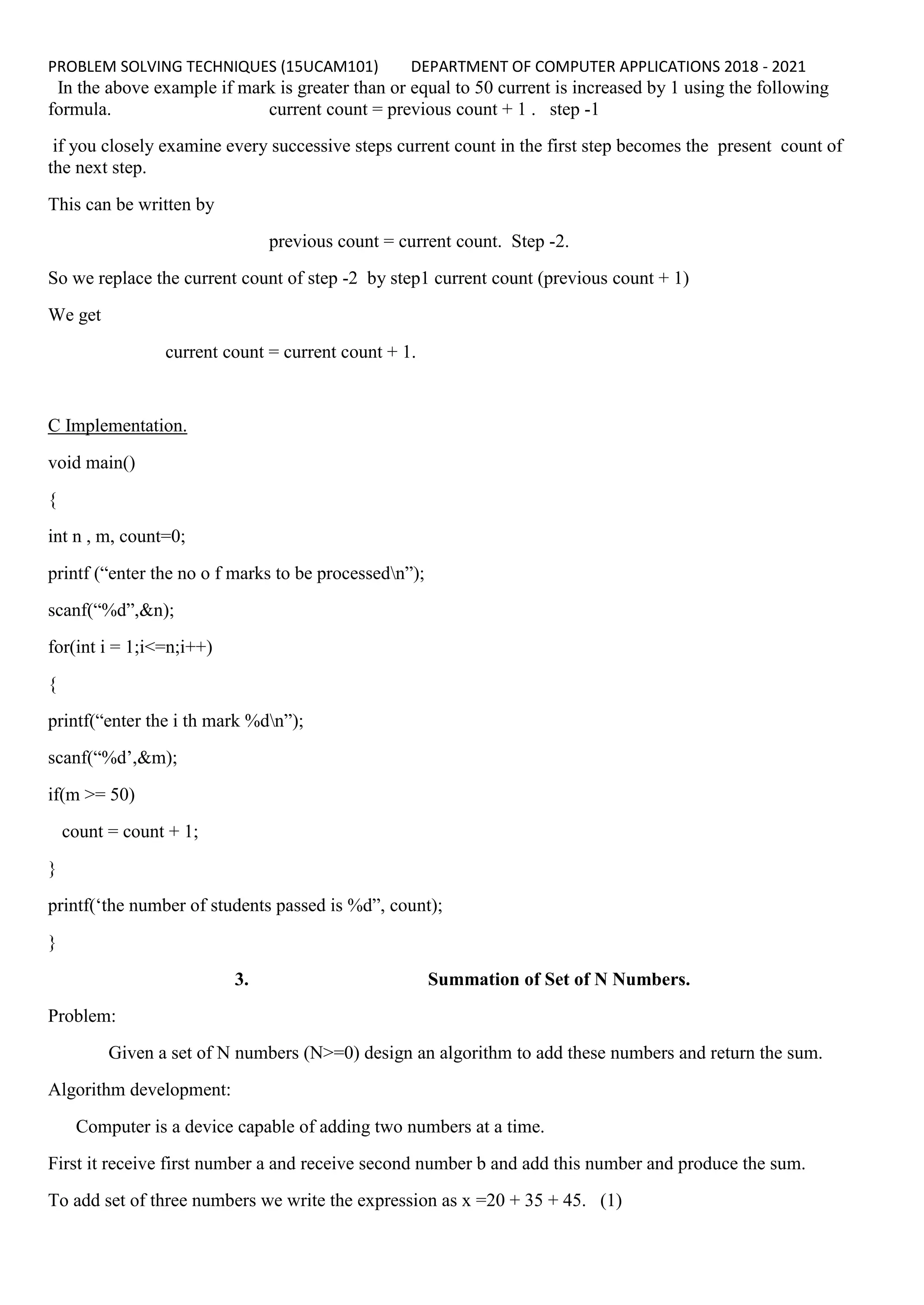 Problem Solving Techniques Doc Programming Languages Computing
