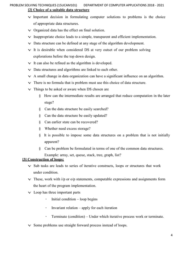 PROBLEM SOLVING TECHNIQUES | DOC | Programming Languages | Computing