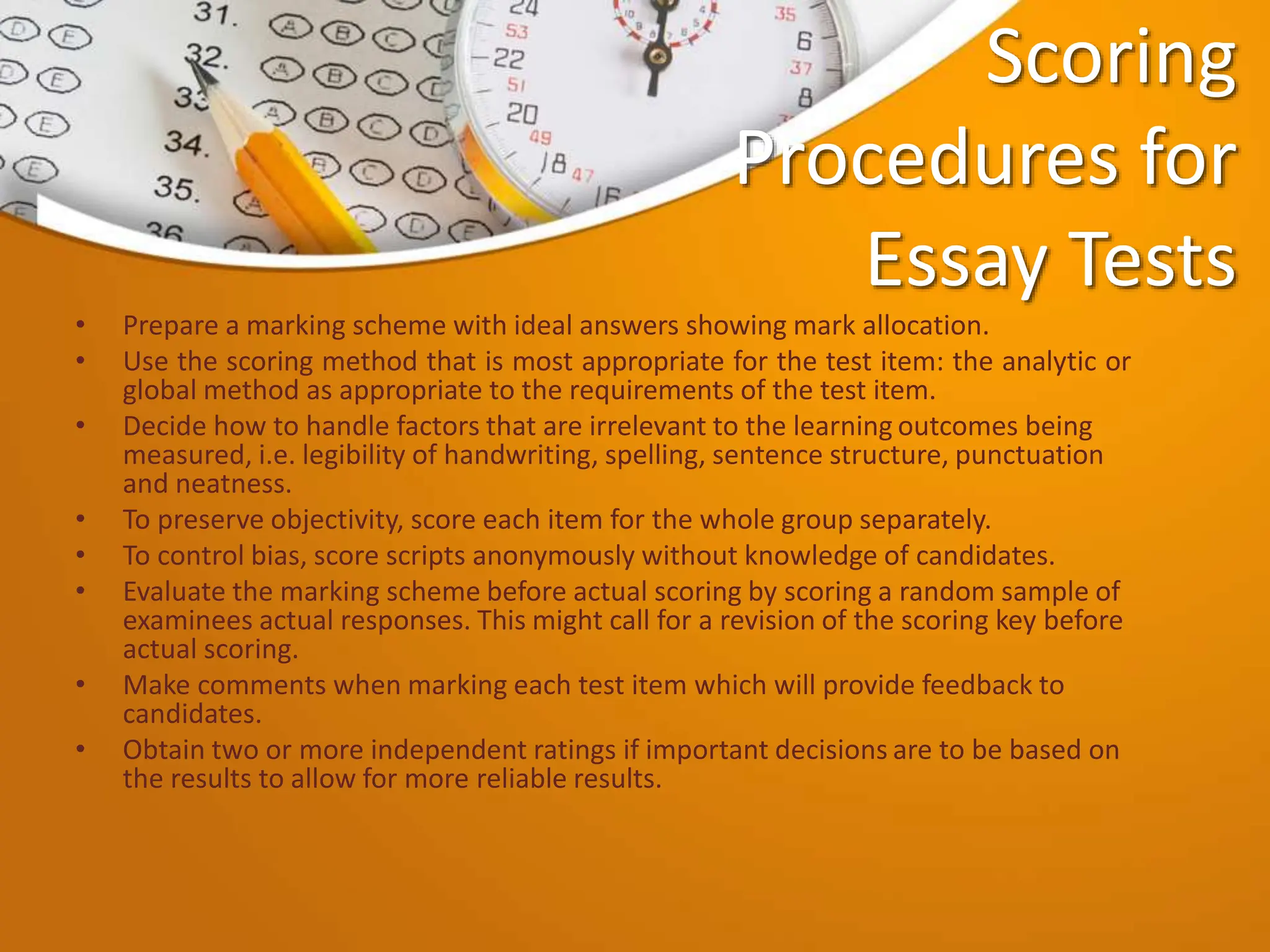 Scoring Approaches for Essays and Objective Tests.pptx
