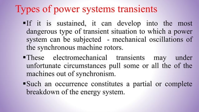 Power System Transient - Introduction.pptx | Physics | Science