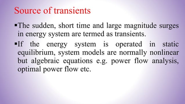Power System Transient - Introduction.pptx | Physics | Science