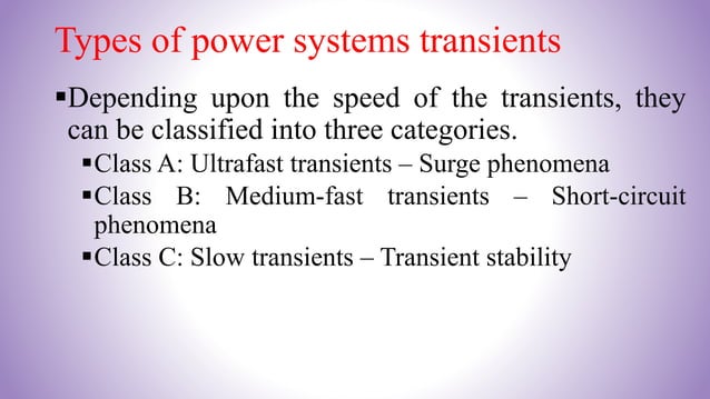 Power System Transient - Introduction.pptx | Physics | Science
