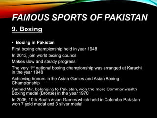 sports of pakistan | PPTX