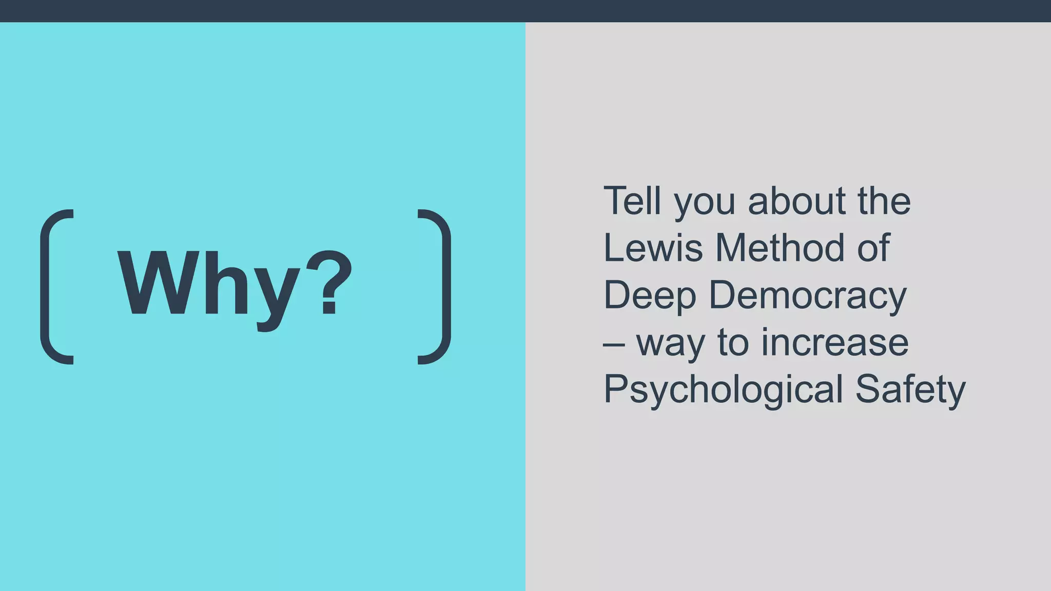 Psychological Safety through Deep Democracy | PPTX