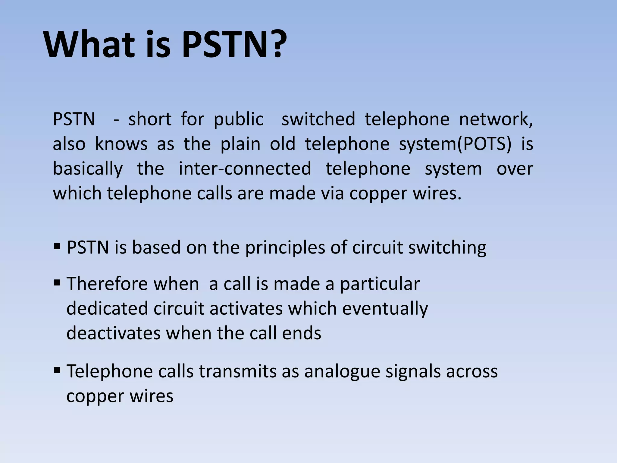 Public Switched Telephone Network | PPTX