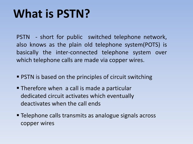 Public Switched Telephone Network | PPTX | Computer Networking | Computing