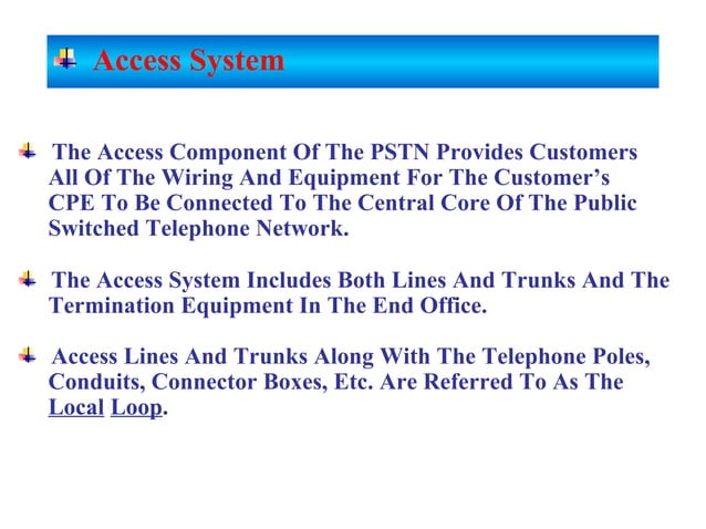 PSTN | PPT | Computer Networking | Computing