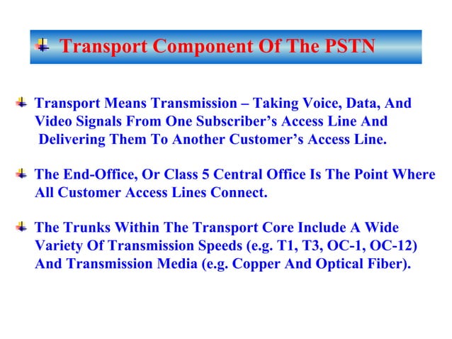 PSTN | PPT | Computer Networking | Computing