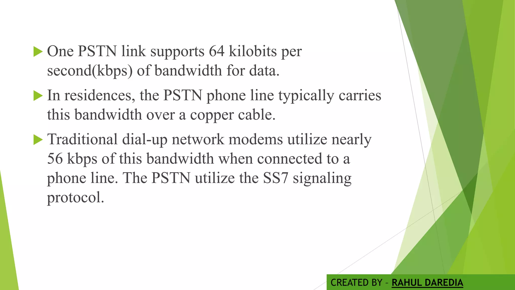Pstn (Public Switched Telephone Networks) | PPTX