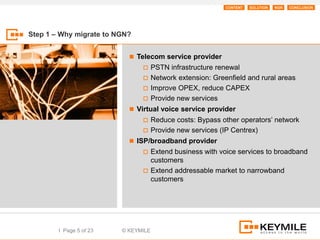Pstn Migration To Ngn | PPTX