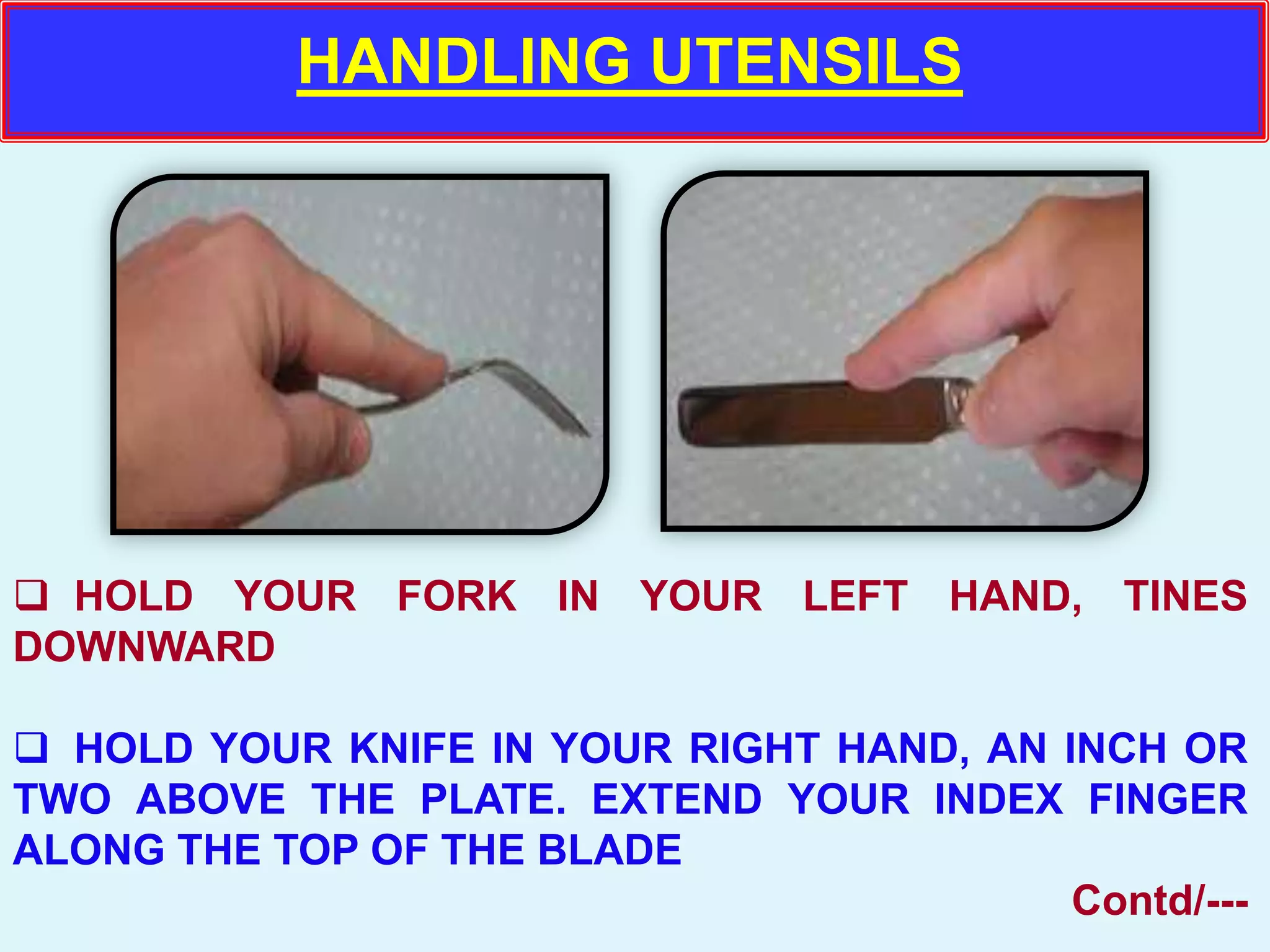 Mess etiquette and Table Manners | PPTX