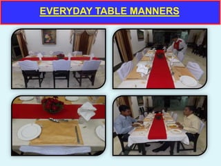 Mess etiquette and Table Manners | PPTX