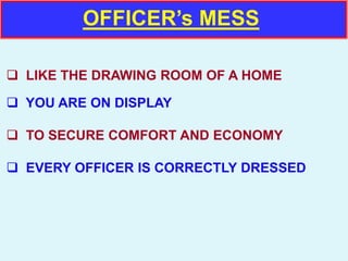 Mess etiquette and Table Manners | PPTX