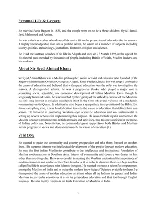 Sir Syed Ahmed Khan & Aligarh Movement | DOCX