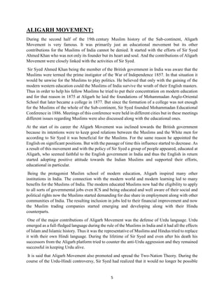 Sir Syed Ahmed Khan & Aligarh Movement | DOCX