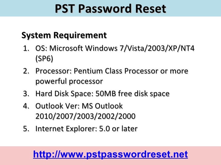 Pst Password Reset Get Access To Pst Without Any Risk