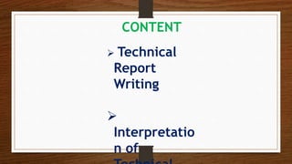 Technical Report writing | PPTX