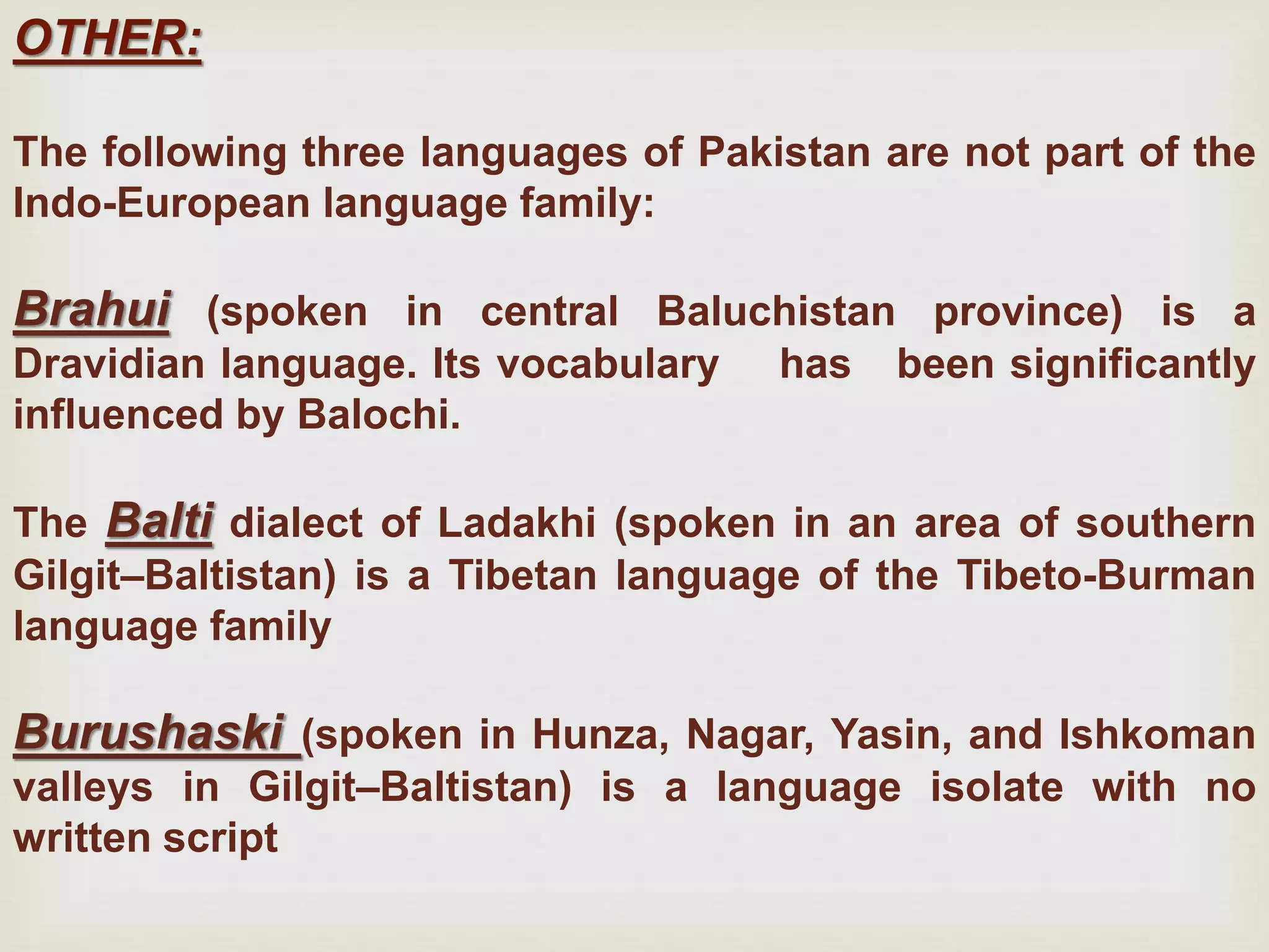 languages of Pakistan | PPTX