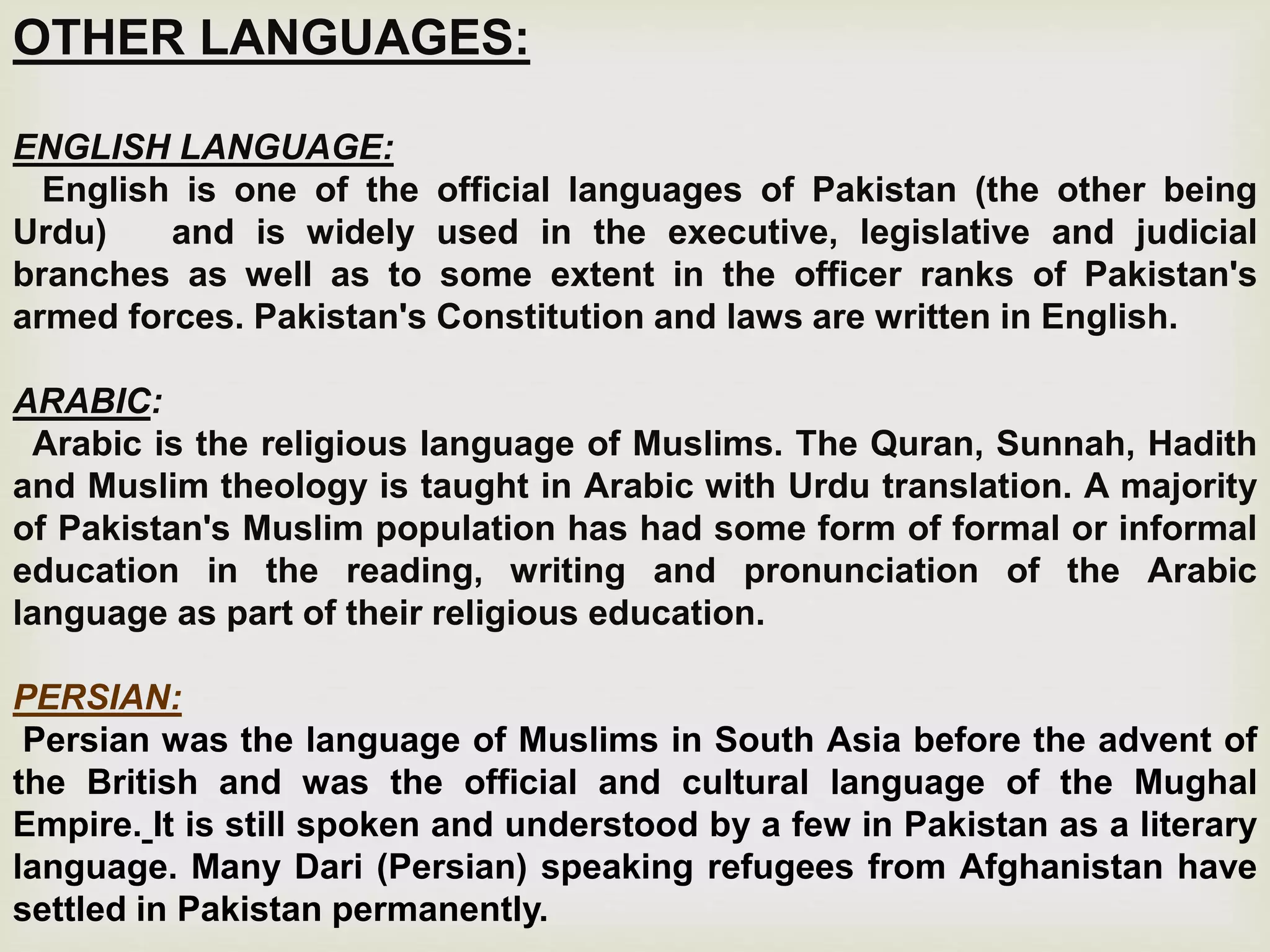 languages of Pakistan | PPT