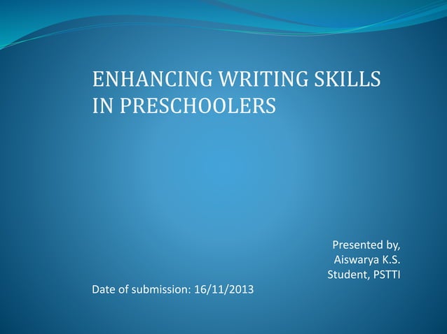 Pstti enhancing writing skills | PPT