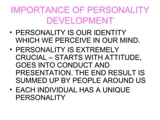 Pstti identification of personality traits | PPT