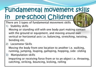 Pstti introduction of physical education in pre school children | PPT