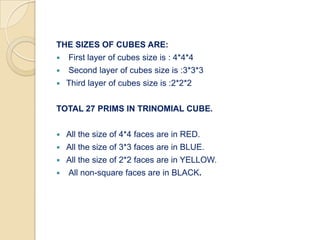 Pstti montessori method trinomial cube | PPTX